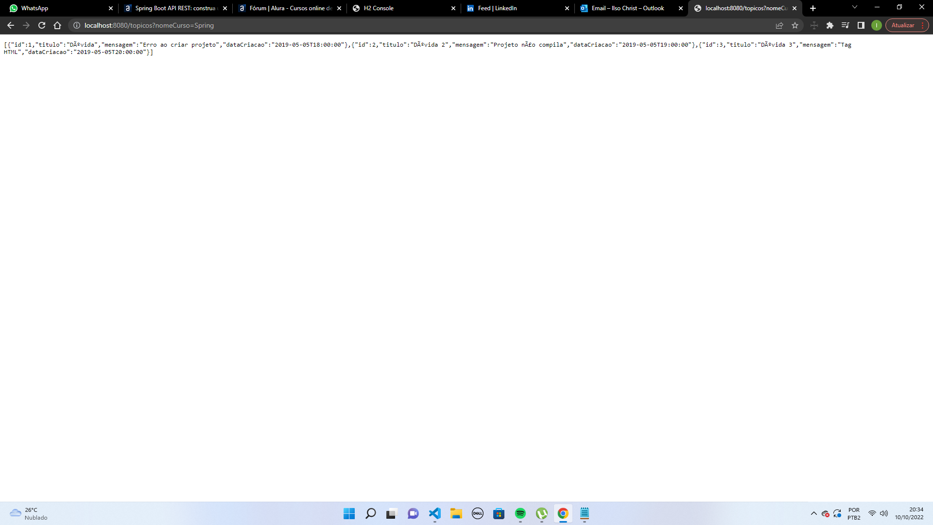  Bug Erro Caracteres Acentos Est No Pom xml UTF 8 Spring Boot API