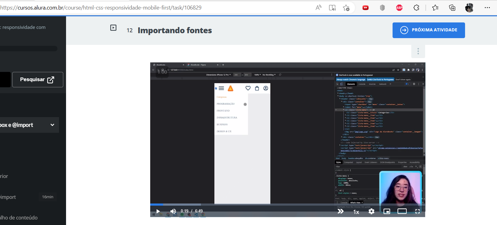 [bug] Erro Na Fonte Header Css Lista Menu Htmlandcss Mobile Html E Css Responsividade Com