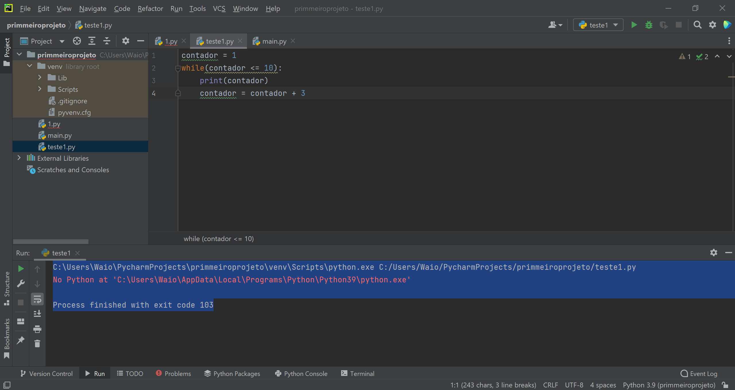Dando Erro Python Come ando Com A Linguagem Alura Cursos Online 