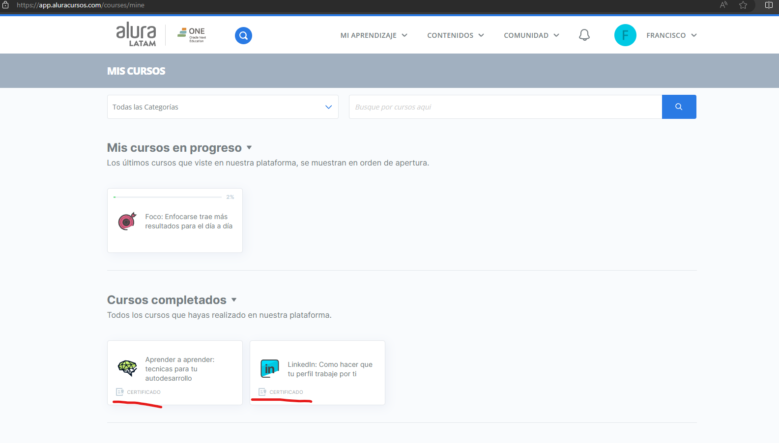 [Sugerencia] GENERACIÓN DE CERTIFICADOS | Alura Latam - Cursos online de tecnologia